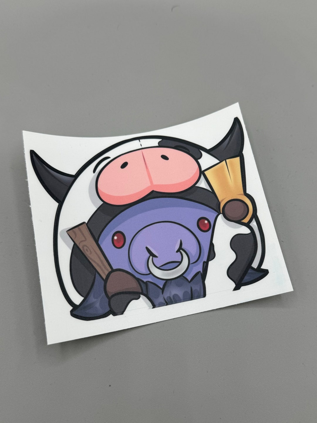 Moo-cow Alistar Cute Peeker Sticker League of Legends - Etsy