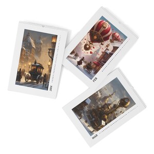 Steampunk City Wall Calendar 2025 Vintage Industrial Design, Urban ...