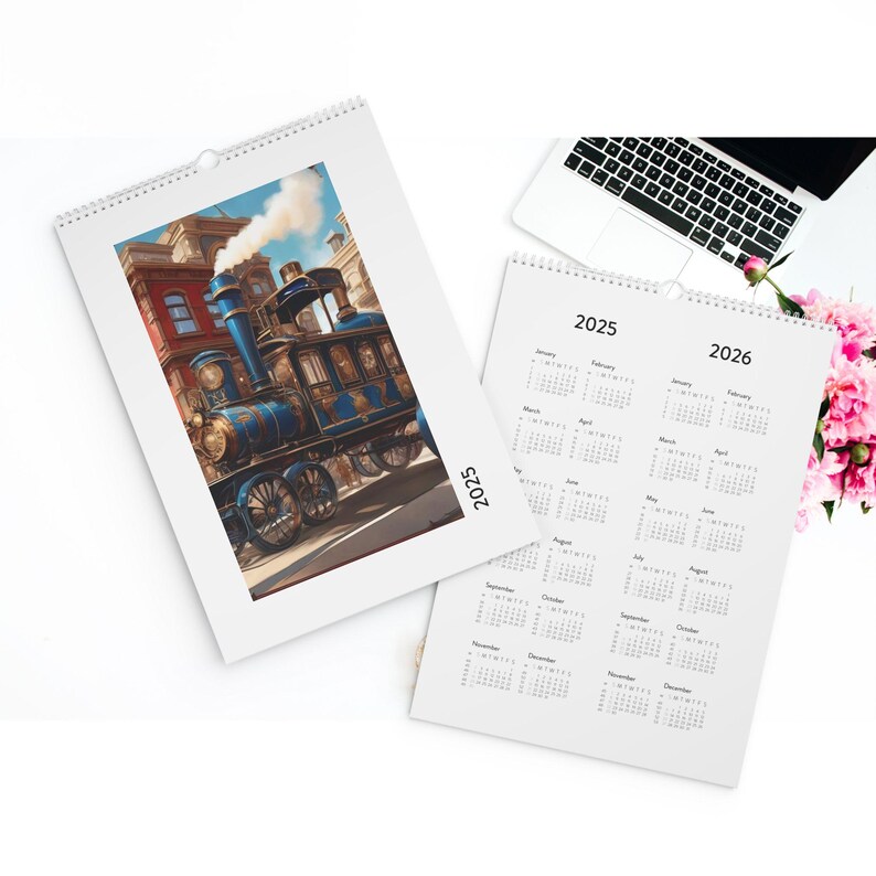 Steampunk City Wall Calendar 2025 Vintage Industrial Design, Urban ...