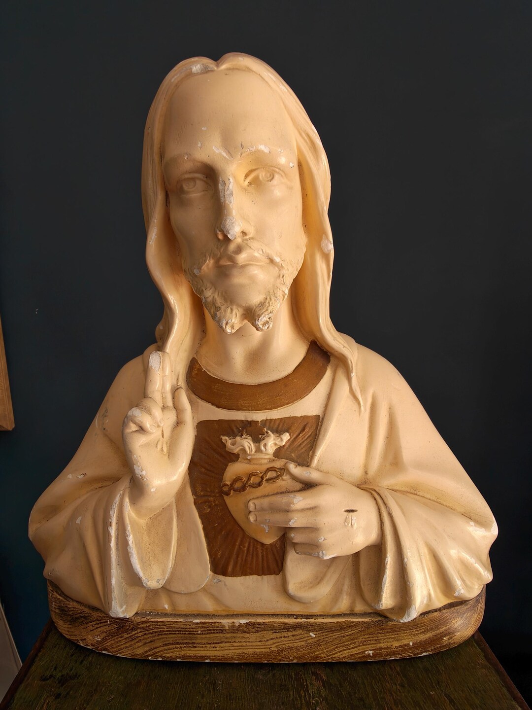 Plaster Cast of Christ From Mid Century. This Piece Has a Signature ...