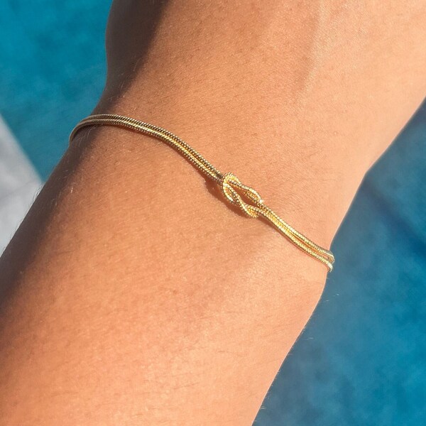 Gold Knot Bracelet - Etsy