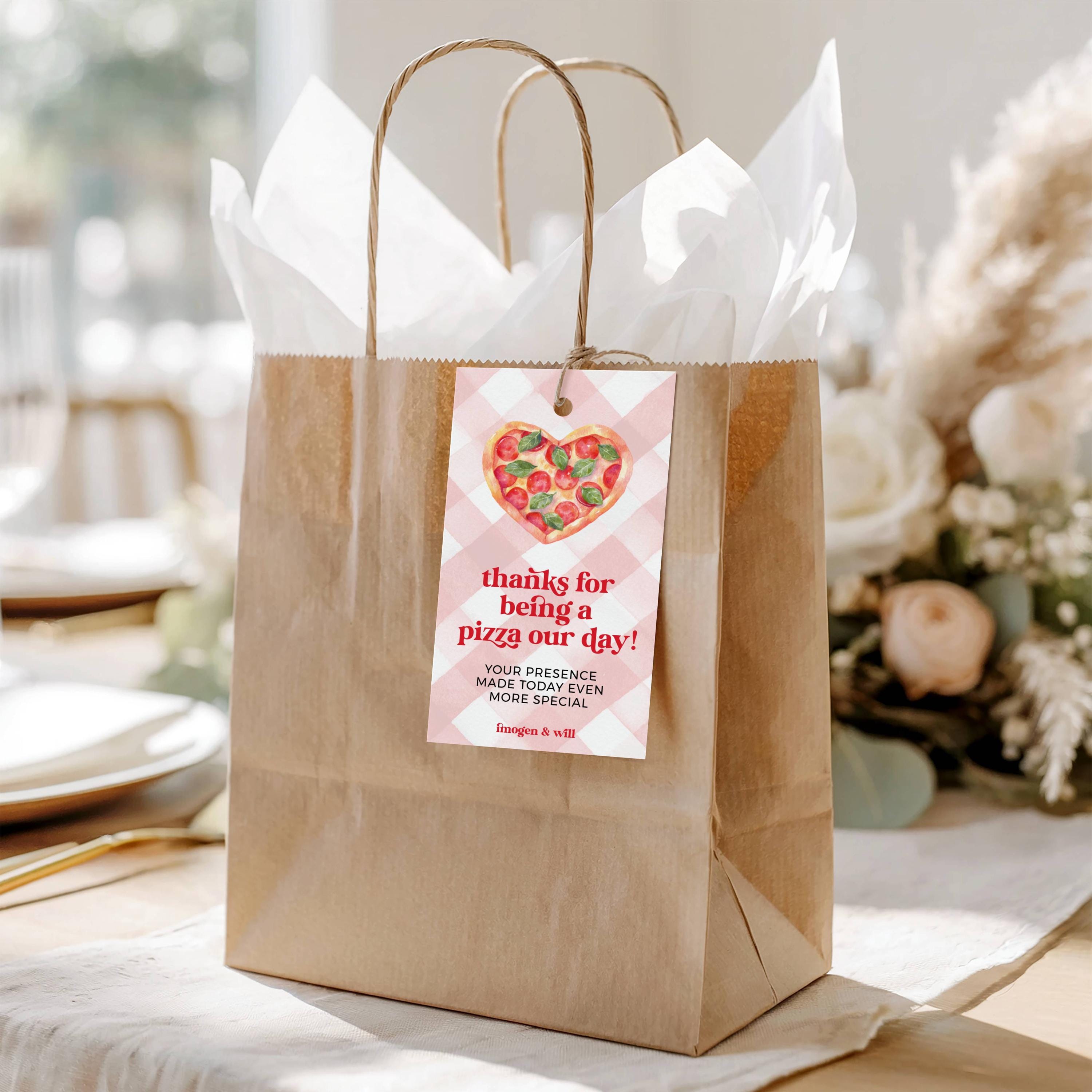Pizza Our Hearts Baby Shower Favor Tag, Printable Special Delivery Baby ...