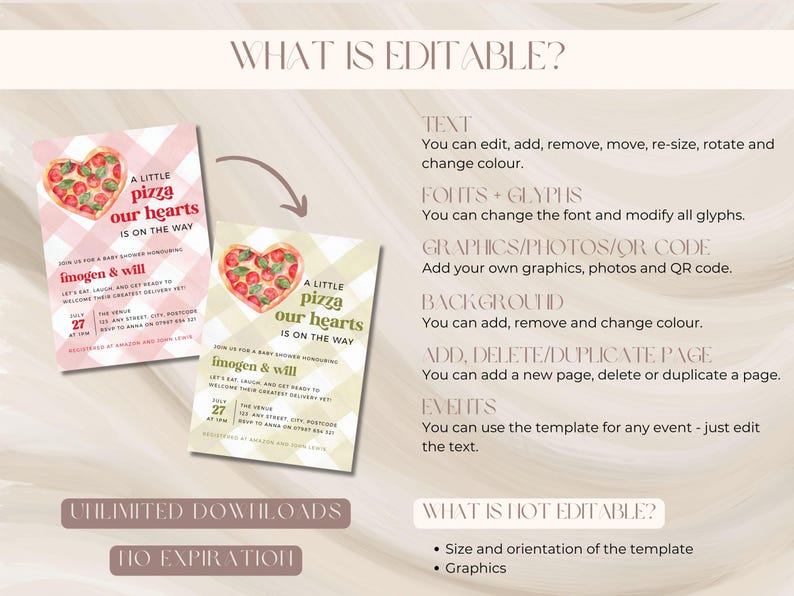 Pizza Our Hearts Baby Shower Favor Tag, Printable Special Delivery Baby ...