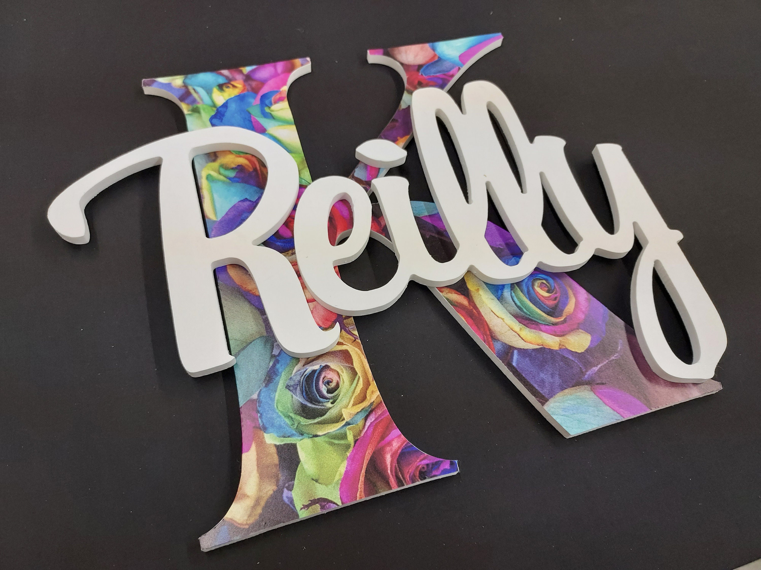 3D Names 3D Signs CNC Cut Digital Print Background Colorful 3D Signs - Etsy