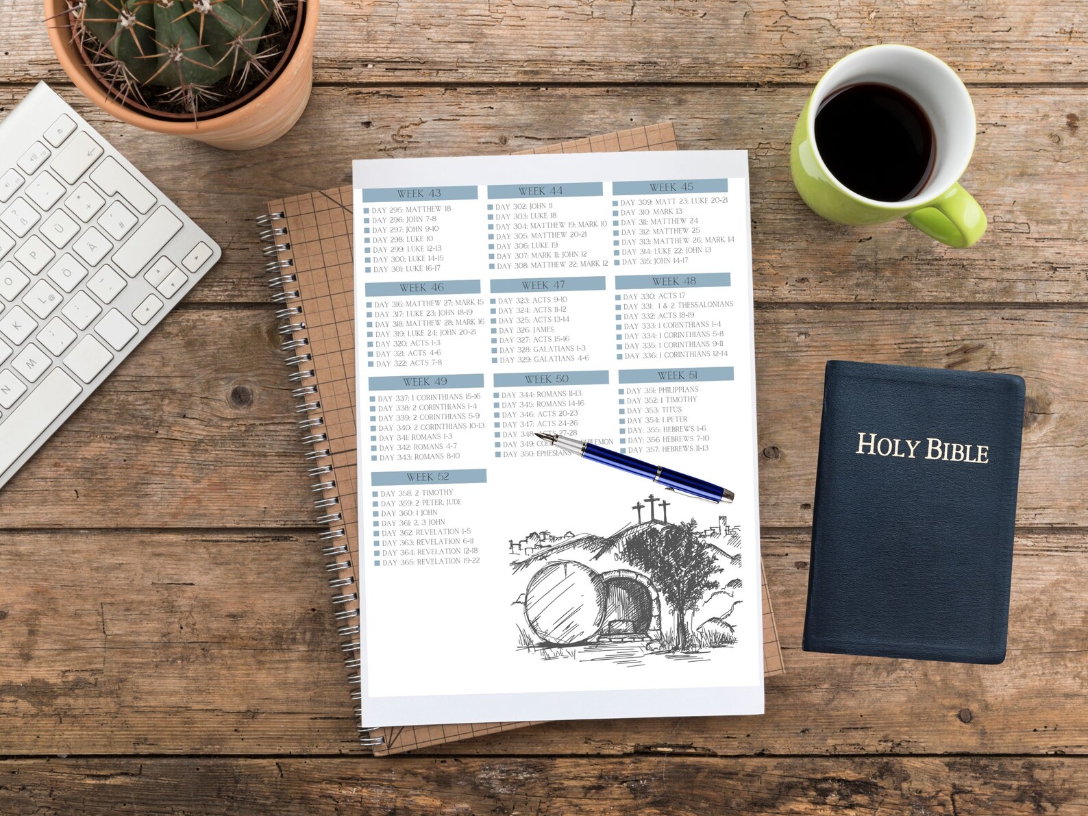 Bible Reading Plan One Year Bible Tracker for Men Bible Study ...