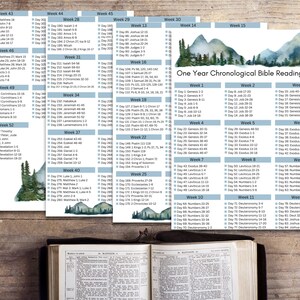 Bible Reading Plan One Year Bible Tracker for Men Bible Study ...