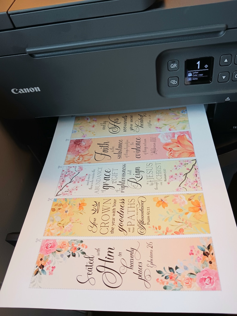 Printable Bible Verse Bookmarks Scripture Watercolor Bookmark Download ...