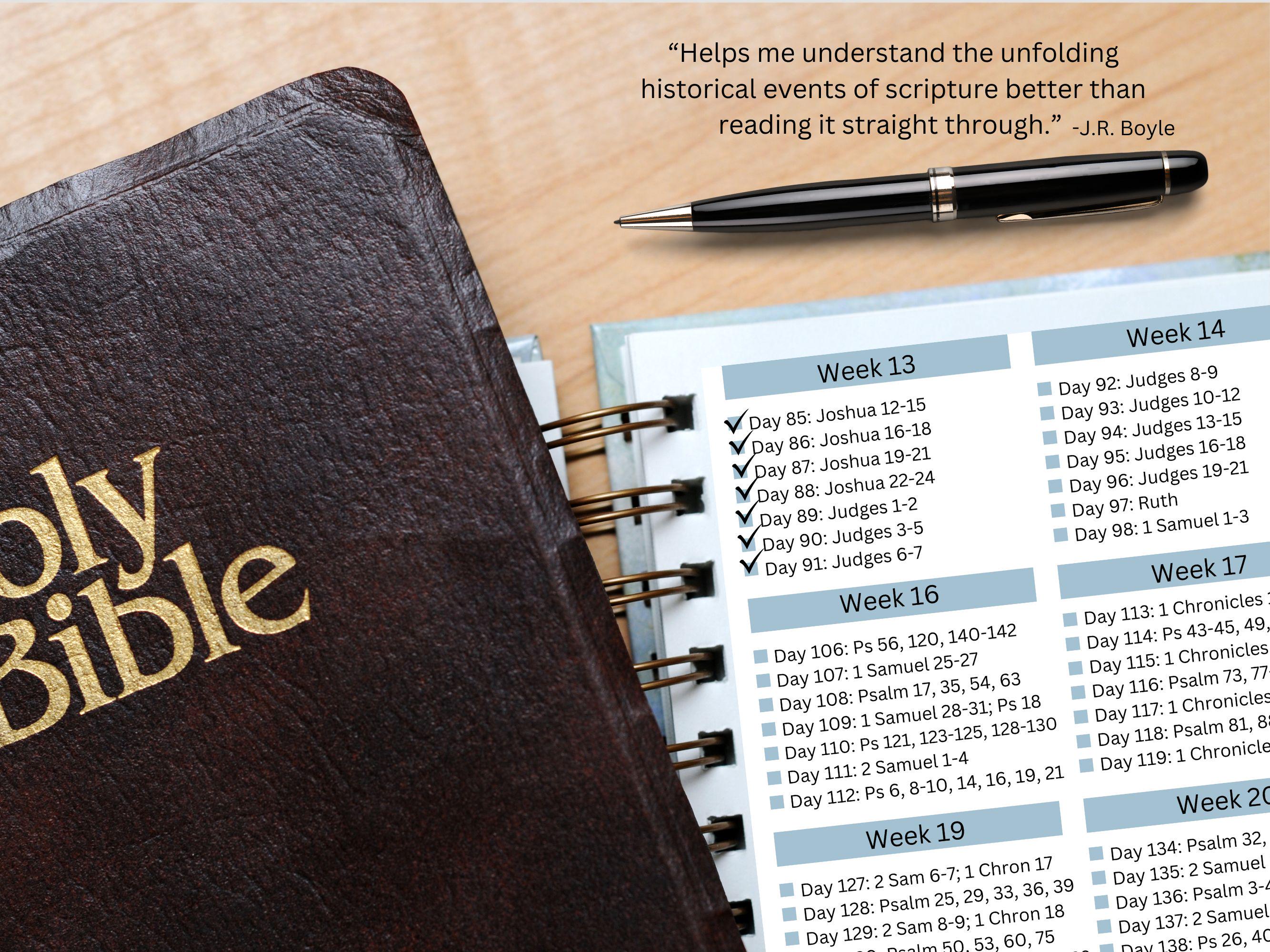 His and Hers Bible Reading Plan Chronological Bible Tracker One Year ...