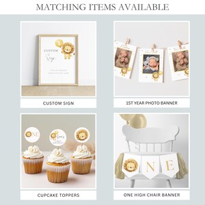 Editable Lion First Thank You Tag, Wild One Birthday Favour Tag, Wild ...