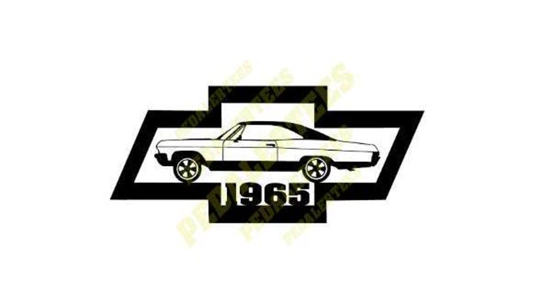 Chevy 1965 Impala, 1965 Chevrolet Impala in Bowtie SVG, PNG.. Digital ...