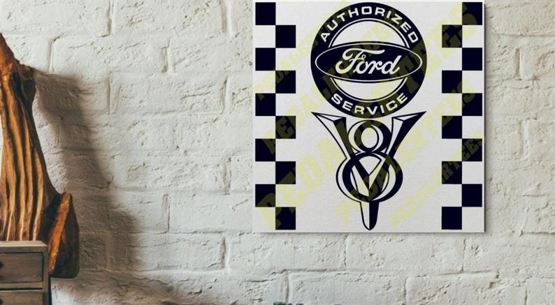 Ford V8 Emblem Svg Png. Ford Authorized Service Emblem Svg Png. Ford V8 ...