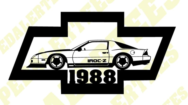 1988 Chevy Iroc-z Camaro SVG PNG - Bowtie Cut File (digital Download ...