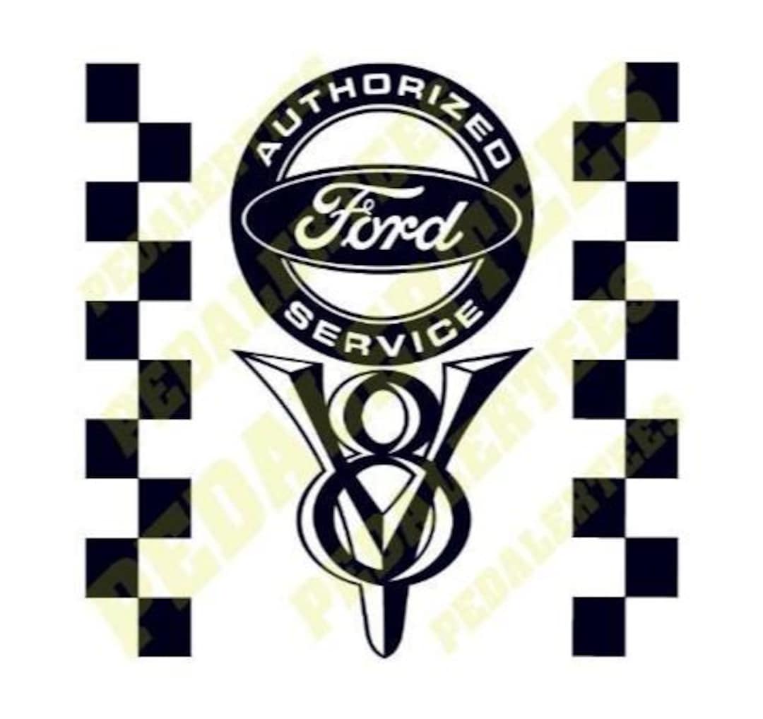 Ford V8 Emblem Svg Png. Ford Authorized Service Emblem Svg Png. Ford V8 ...