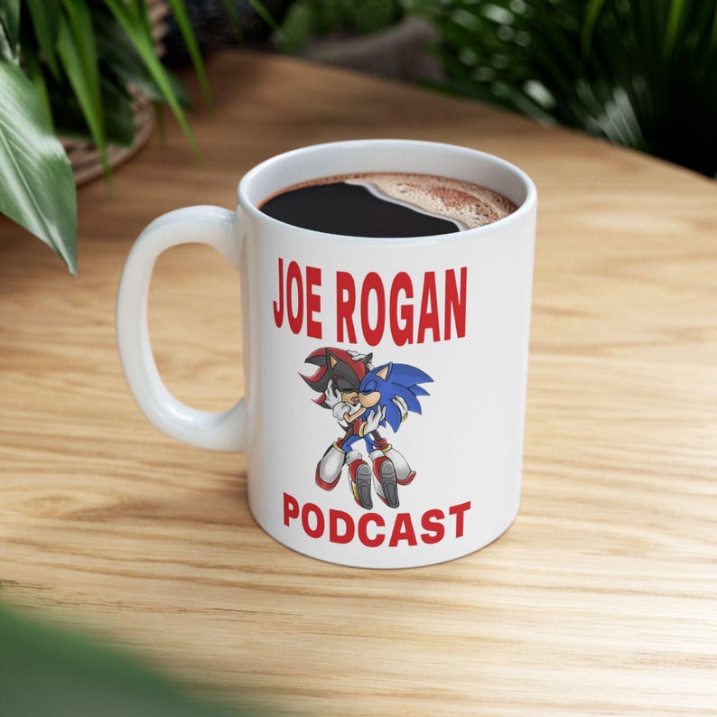 Joe Rogan Podcast Sonic Meme Mug, Funny, Silly Modern Gift, Self Aware ...