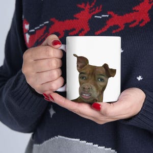 Dog With Human Face Meme Mug Funny Trending Silly Modern Gift Self ...