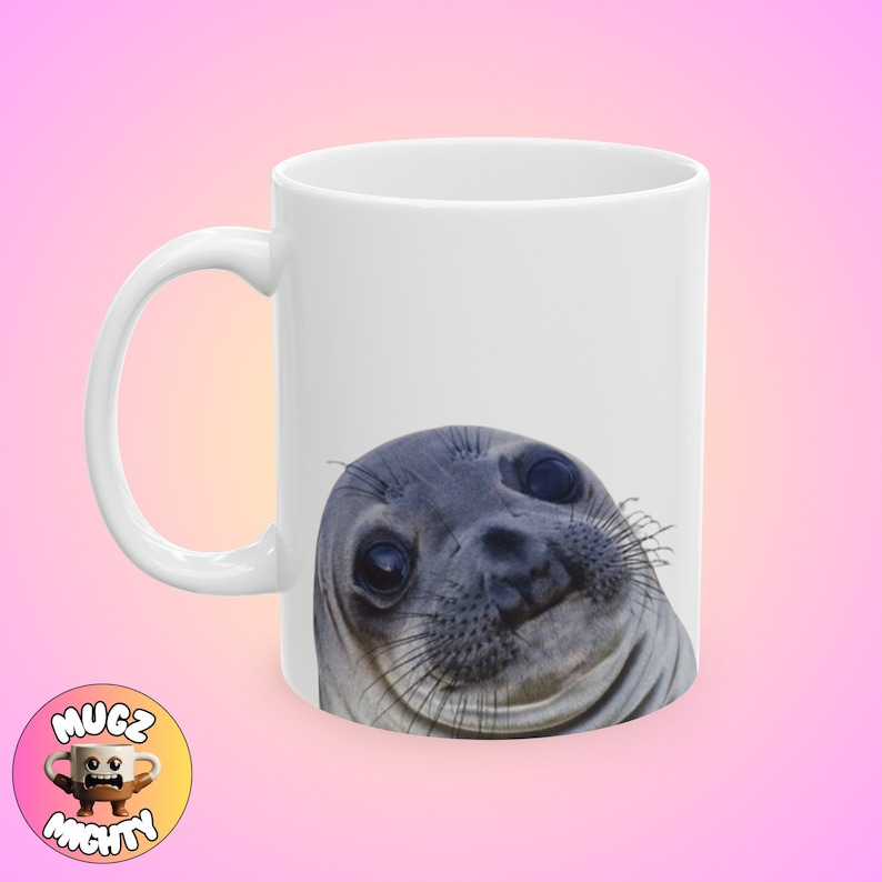 Awkward Seal Meme, Funny Mug, Meme Mug, Silly Mug, Contemporary Mug ...