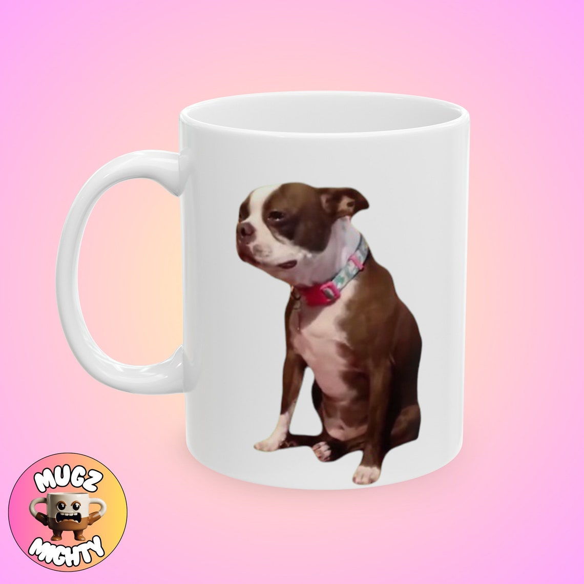 Crying Boston Terrier Dog Meme, Funny Mug, Meme Humor Mug, Silly Mug ...