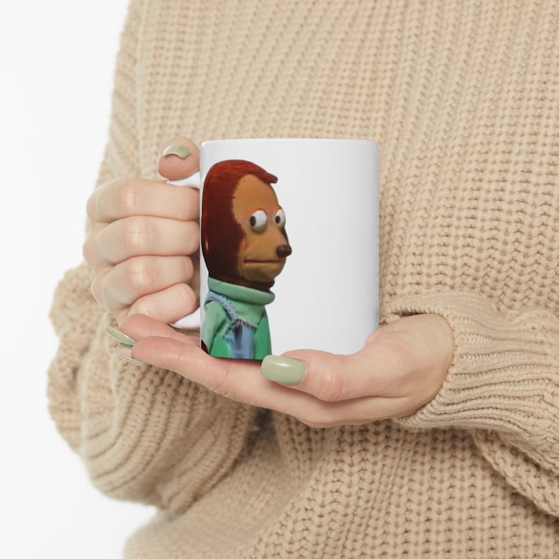 Monkey Puppet Side Eye Meme, Funny Mug, Quirky Mug, Meme Mug, Mean Mug ...