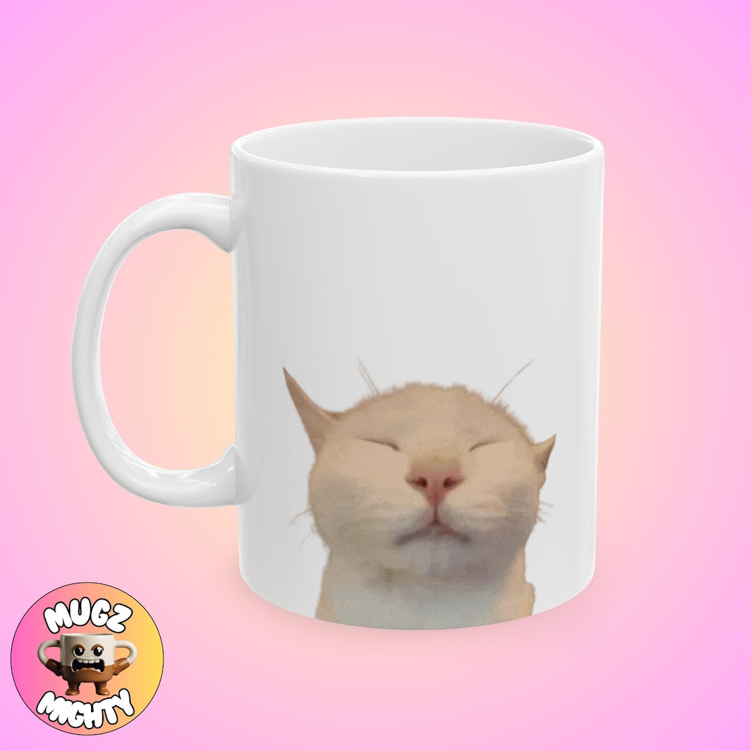 Eepy Cat Meme Mug Funny Silly Modern Gift Self Aware Coffee Quirky ...