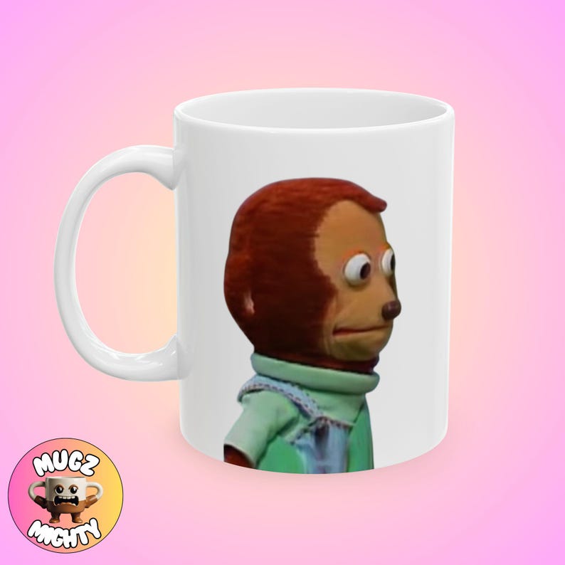 Monkey Puppet Side Eye Meme Mug Funny Trending Silly Modern Gift Self ...