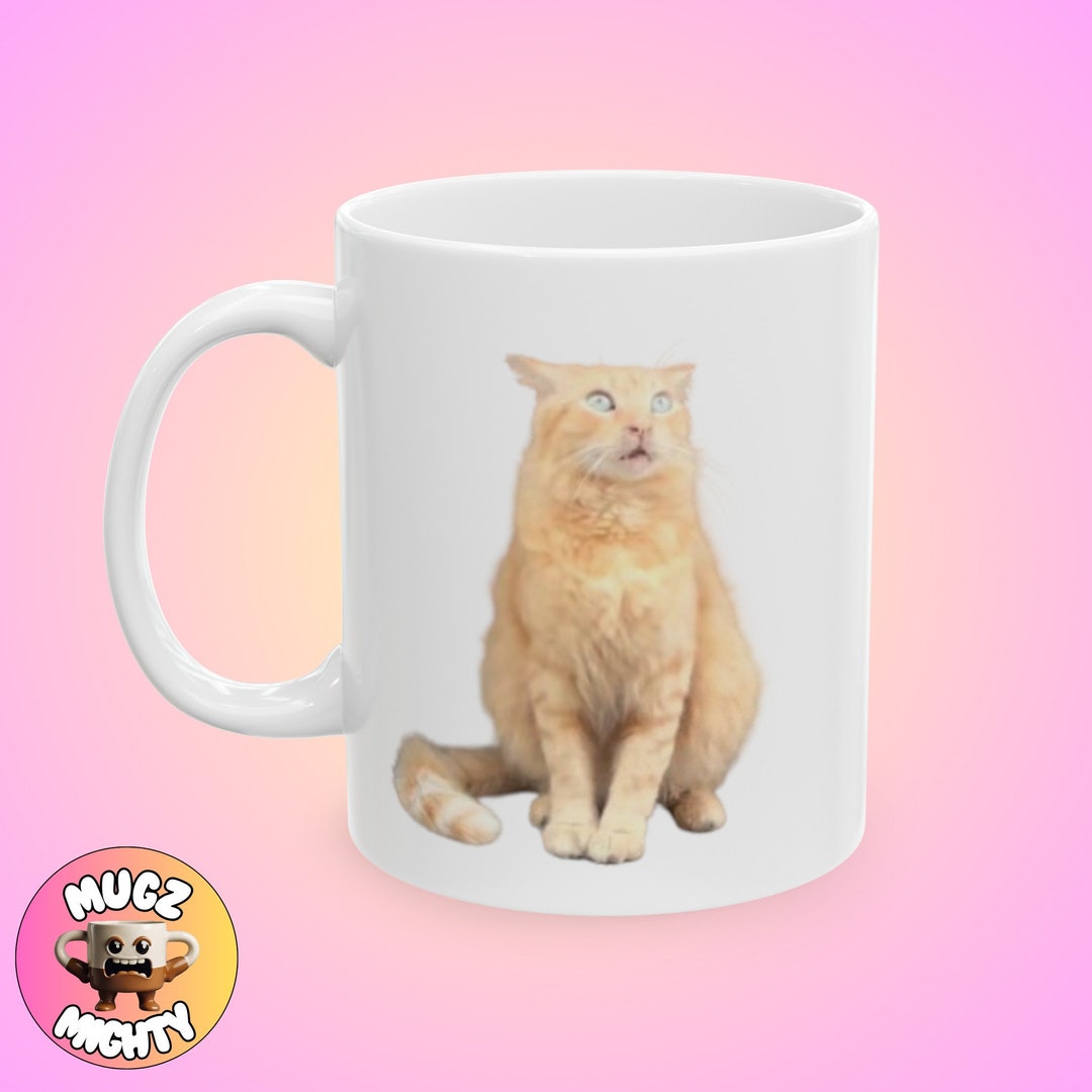 Funny Cat Mug, Cat Meme Mug, Meme Mug, Funny Mug, Quirky Mug, Mean Mug ...