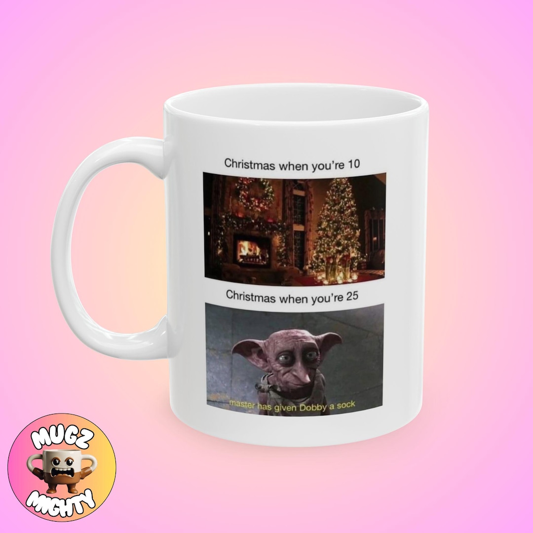 Christmas Dobby Meme Mug Funny Trend Silly Modern Gift Self Aware ...