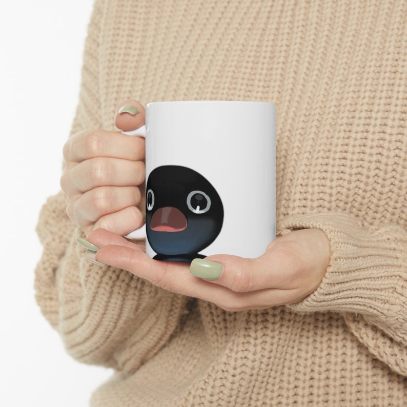 Pingu Meme Mug, Funny Mug, Meme Humor Mug, Silly Mug, Contemporary Mug ...