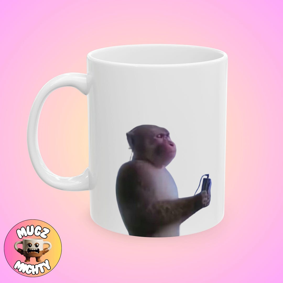 Chill Monkey Meme Mug Funny Trending Silly Modern Gift Self Aware ...
