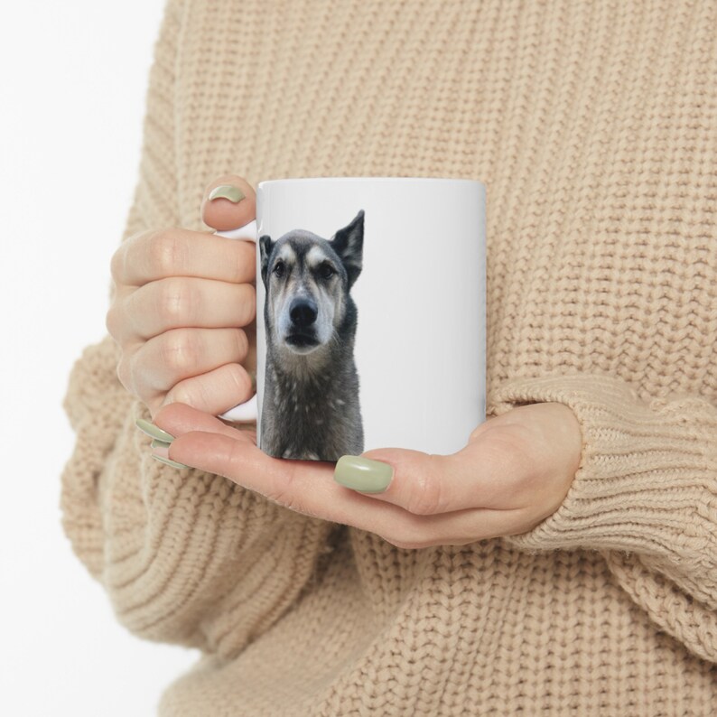 Funny Unamused Dog Mug, Funny Mug, Meme Mug, Silly Mug, Contemporary ...