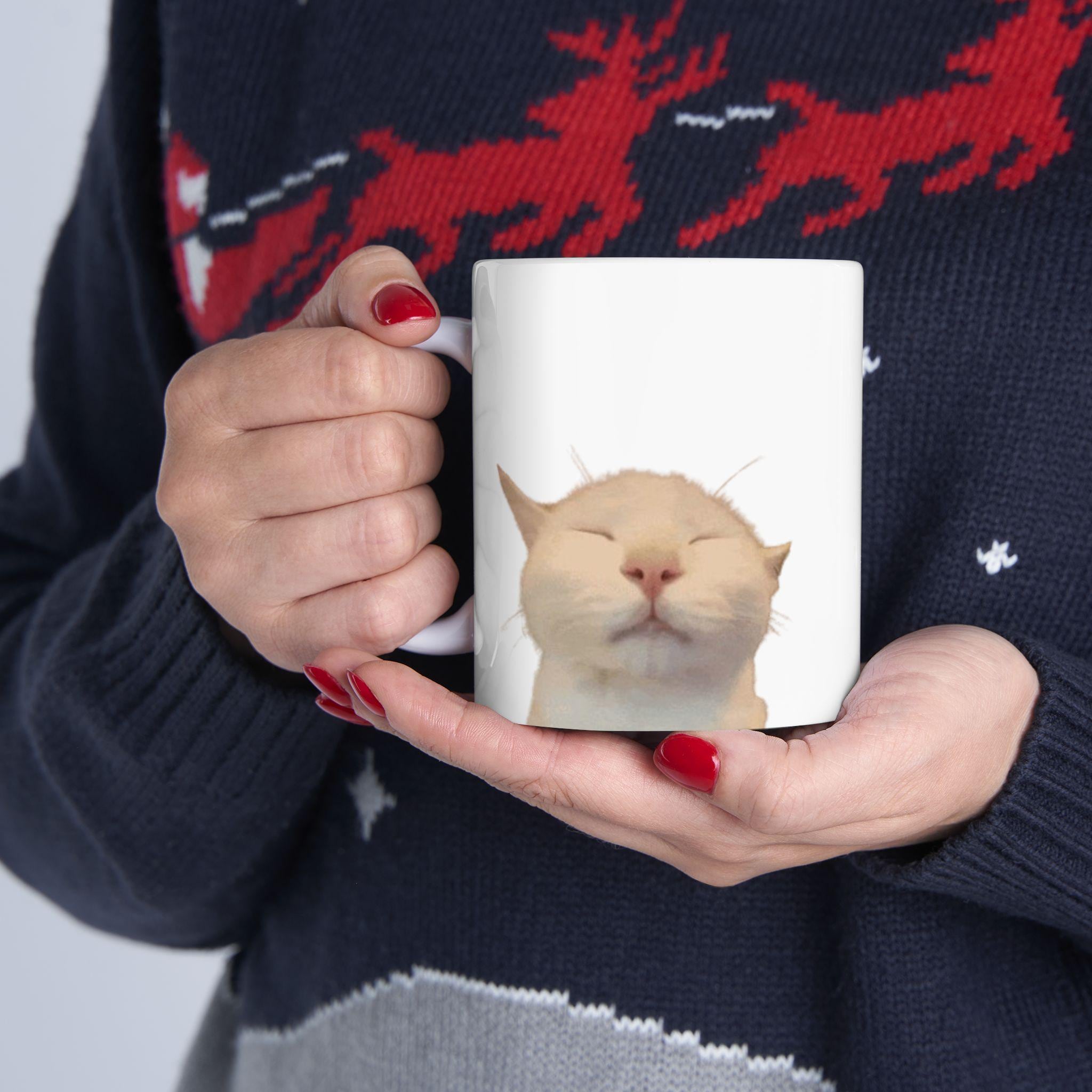 Eepy Cat Meme Mug Funny Silly Modern Gift Self Aware Coffee Quirky ...