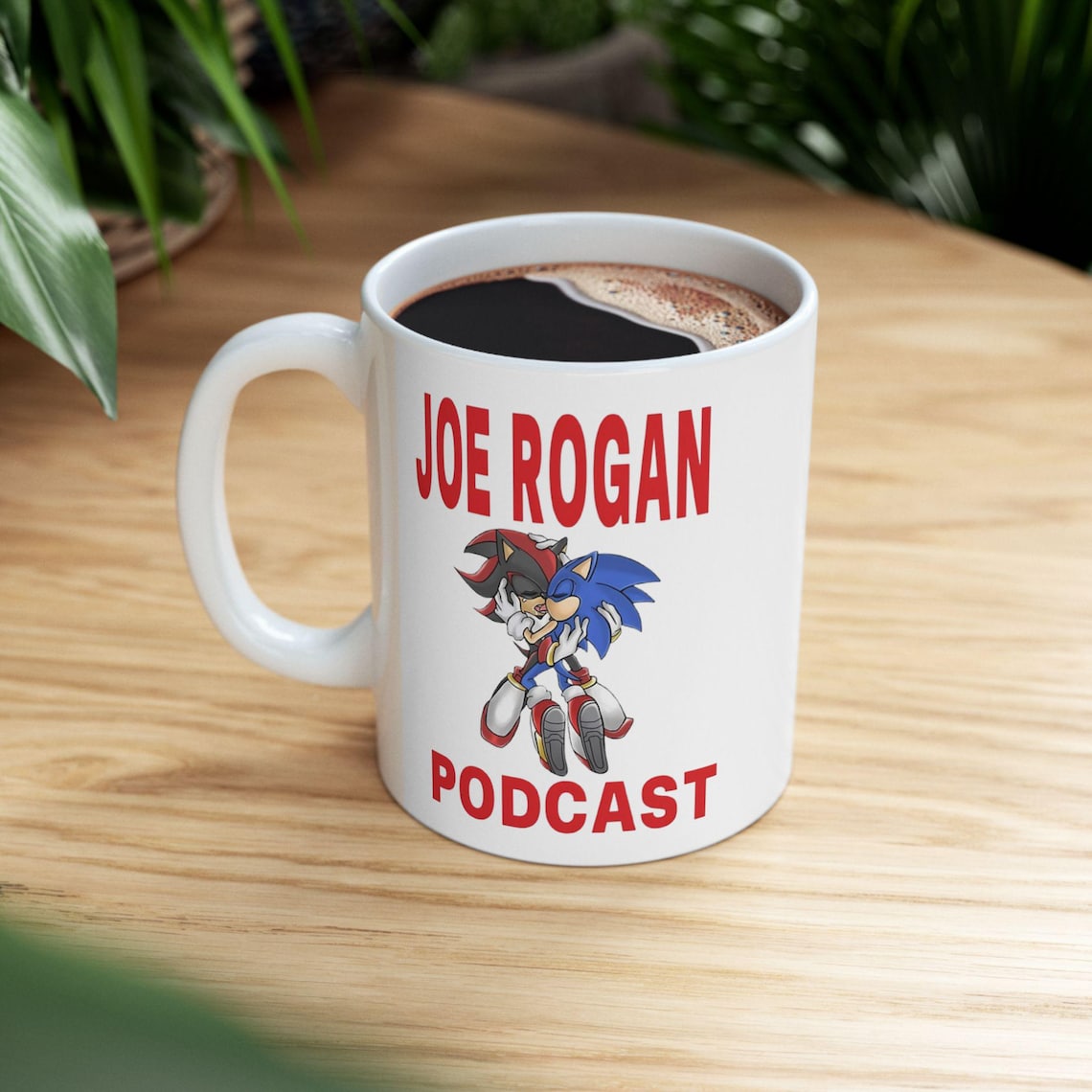 Joe Rogan Podcast Sonic Meme Mug, Funny, Silly Modern Gift, Self Aware ...