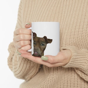 Dog With Human Face Meme Mug Funny Trending Silly Modern Gift Self ...