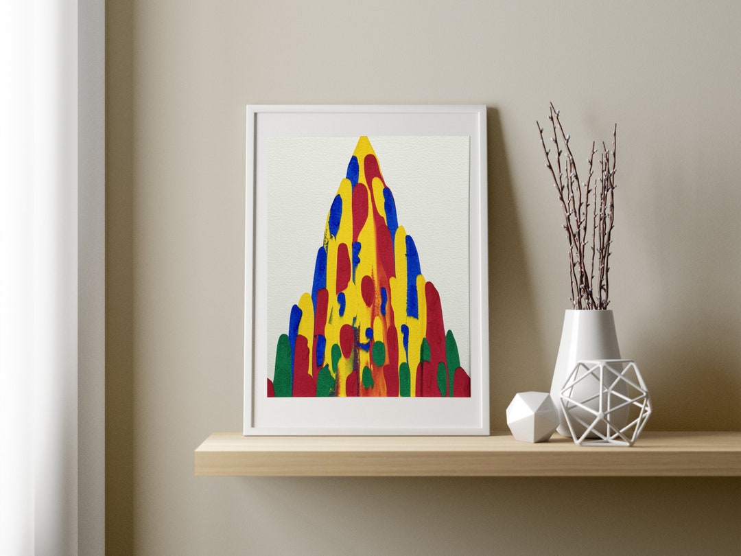 Original Abstract Acrylic Painting. Squeegee Painting. Scrape Art on ...