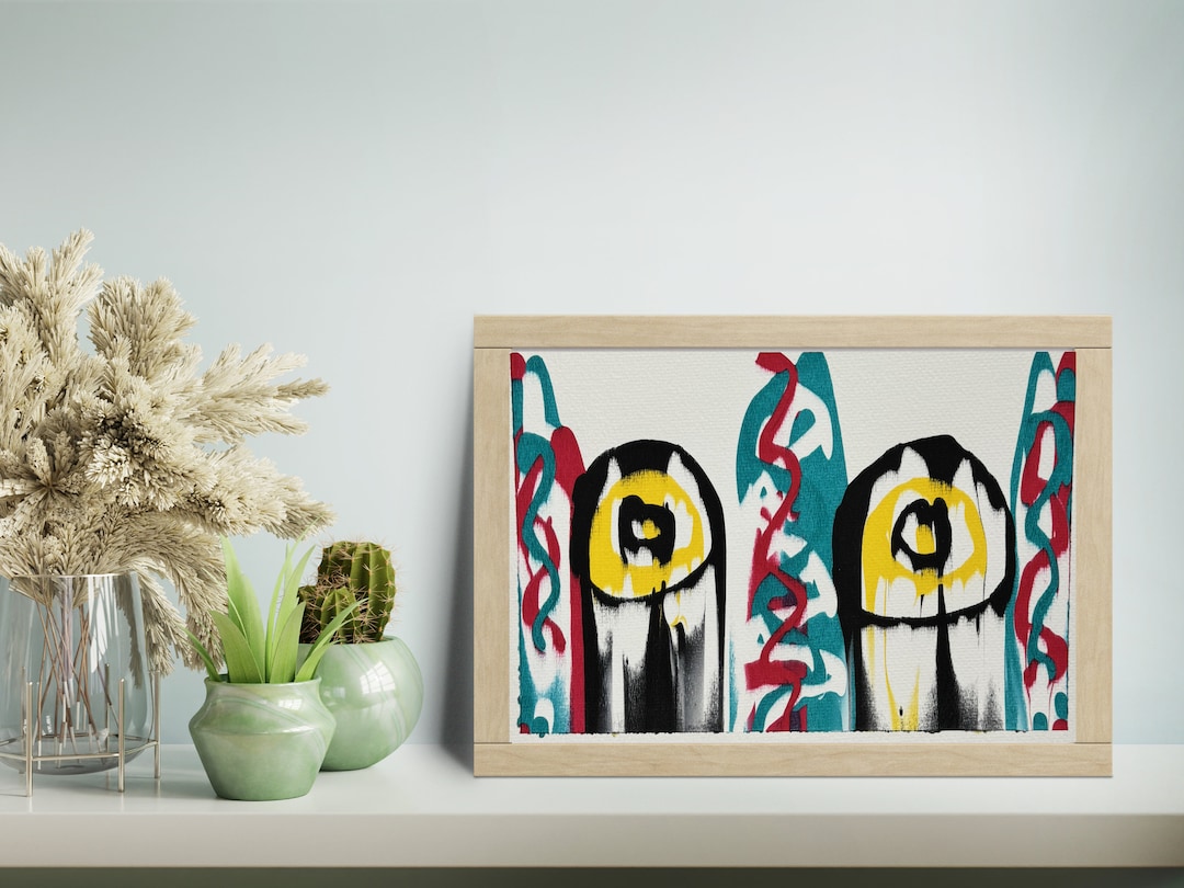 Original Scrape Painting. Affordable Wall Art. Acrylic on Paper ...