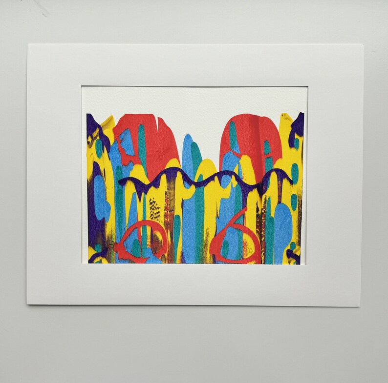 Original Art Work, Scrape Painting on Paper, 9"x12", Scrape Art ...