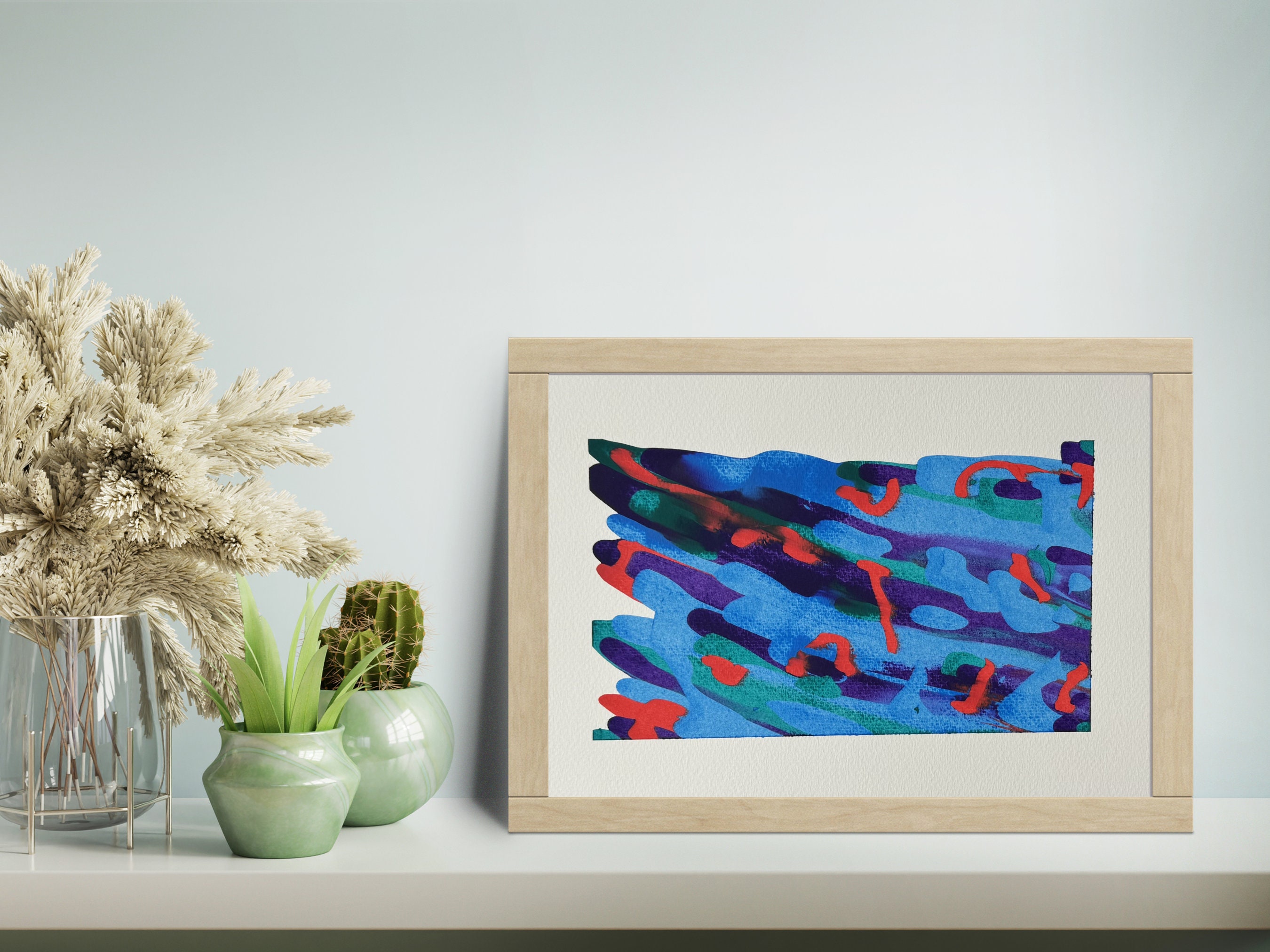 Original Art Work. Squeegee Painting. Abstract Art. Acrylic Painting ...