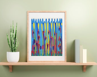 Scrape Painting, Original Art Work, Scrape Art on Paper, 9x12, Abstract ...