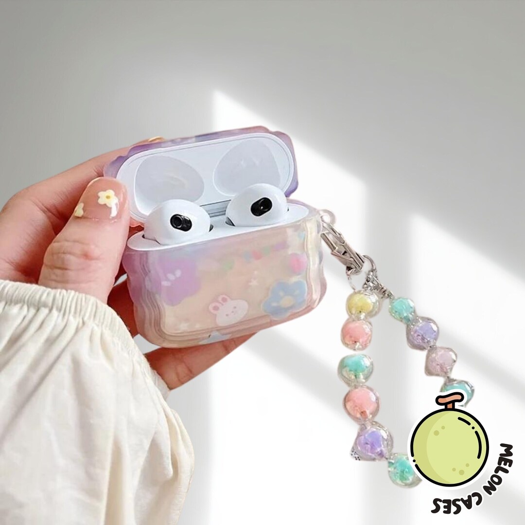 Kawaii Wavy Flower AirPod Case Cute Rabbit Star AirPod Case for Airpods ...