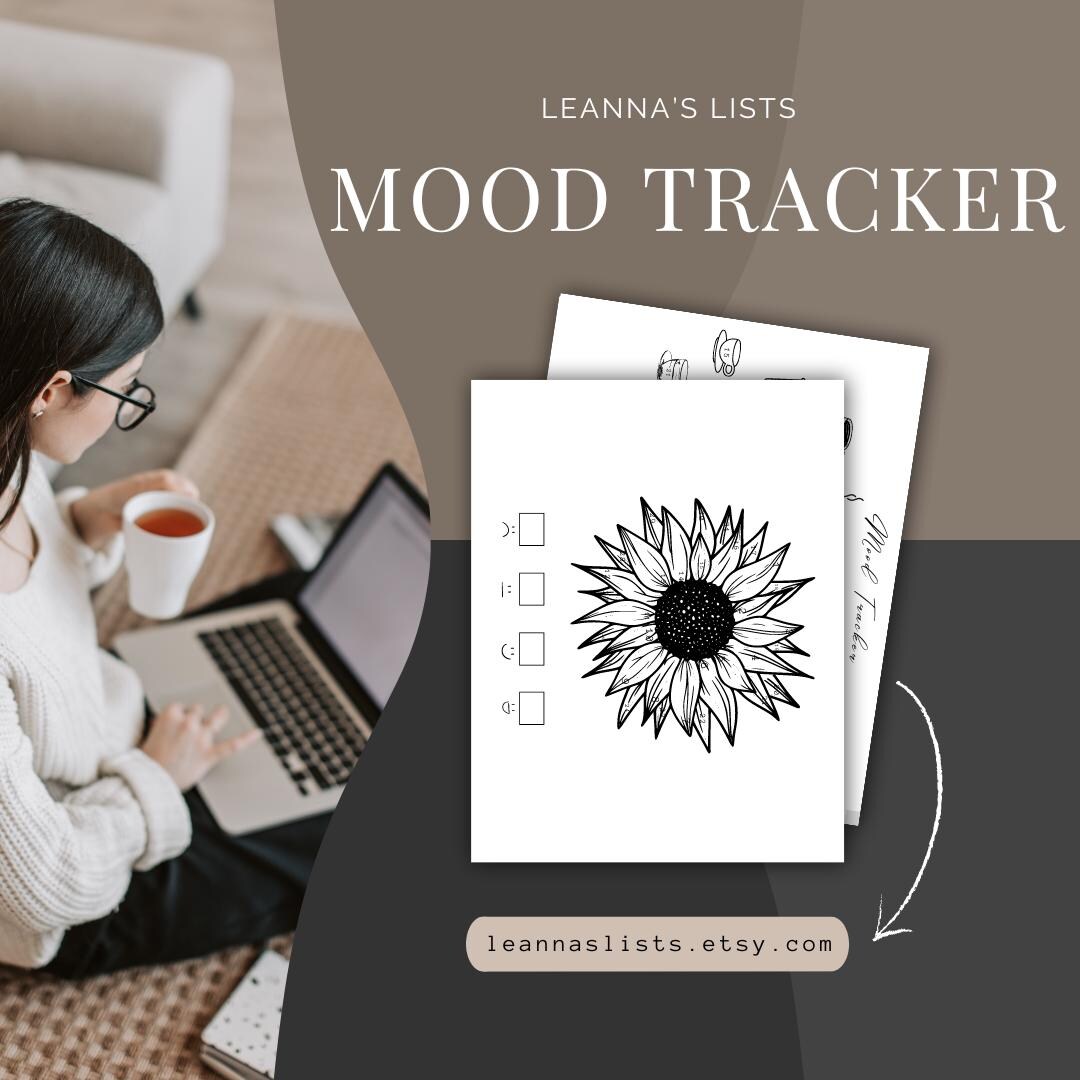 Coffee & Sunflower Mood Trackers | Digital Calendar | Printable | Mood ...