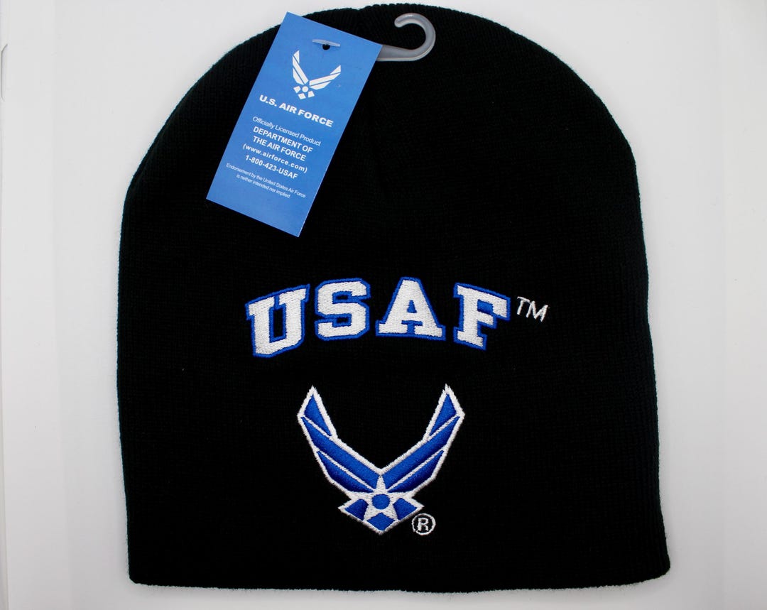 Air Force Black Beanie. U.S Air Force Unisex Beanie. U.S Air Force ...