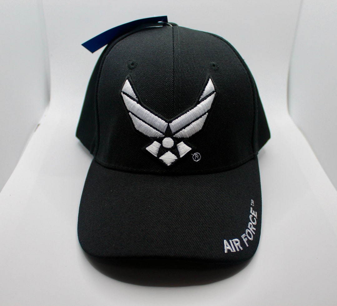 U.S Air Force Black Hat. Air Force White Logo Cap. Air Force Baseball ...