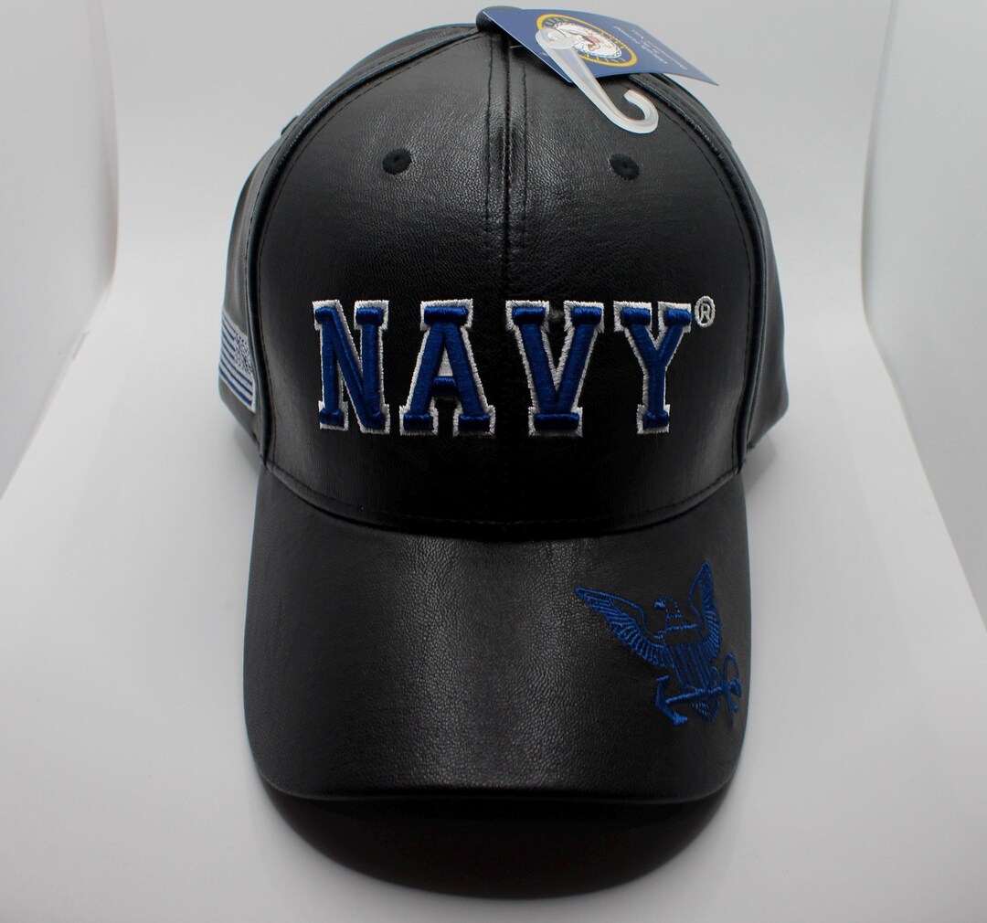 Navy Black Hat. U.S Navy Baseball Hat. US Military Hat. Officially ...