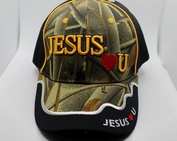 Jesus Loves You Hat. Jesus Christ Baseball Cap. Christian Camo Hat ...