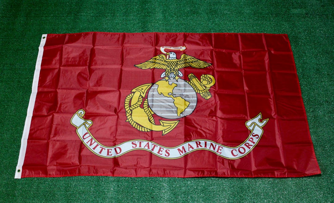 U.S Marines Red Flag. Military 3x5 Marine Flag. Officially Licensed ...
