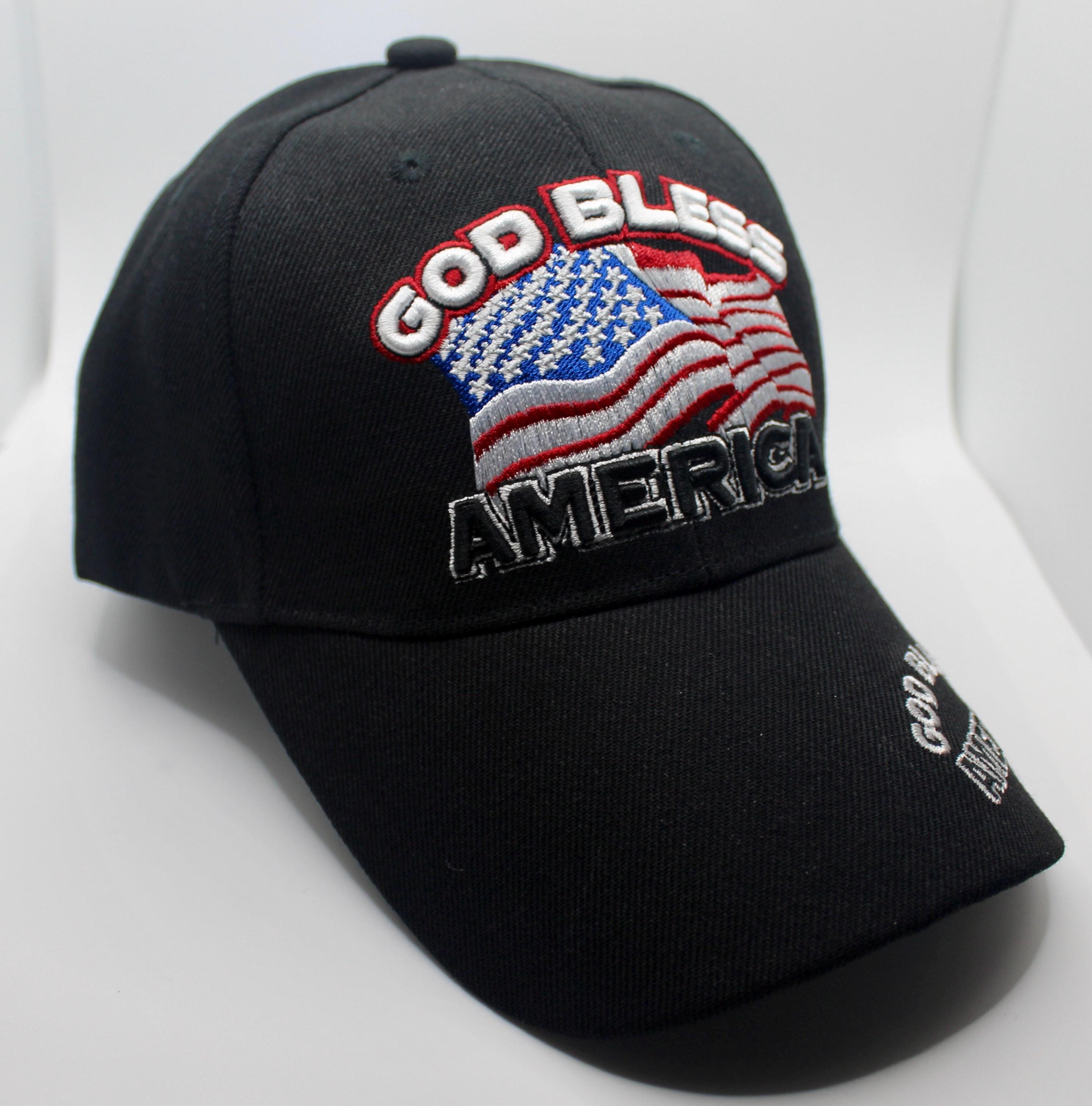 God Bless America Baseball Hat. USA Flag Hat. Christmas Gift. American ...