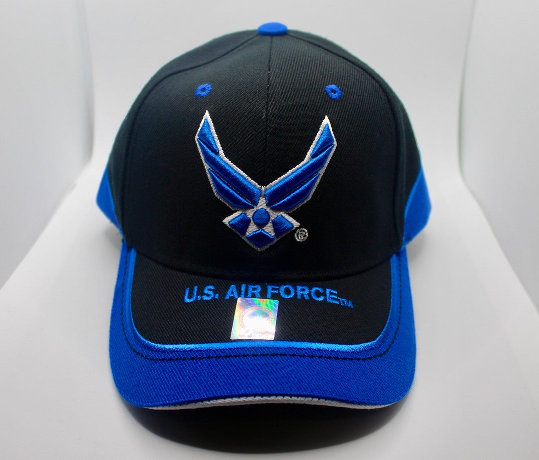 U.S. Air Force Hat. Air Force Logo Cap. USAF Black and Blue Hat ...