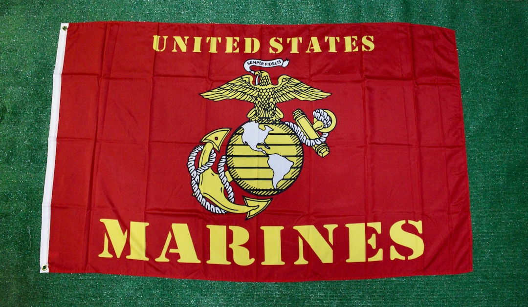 U.S Marines Red Flag. Military 3x5 Marines Flag. Officially Licensed ...