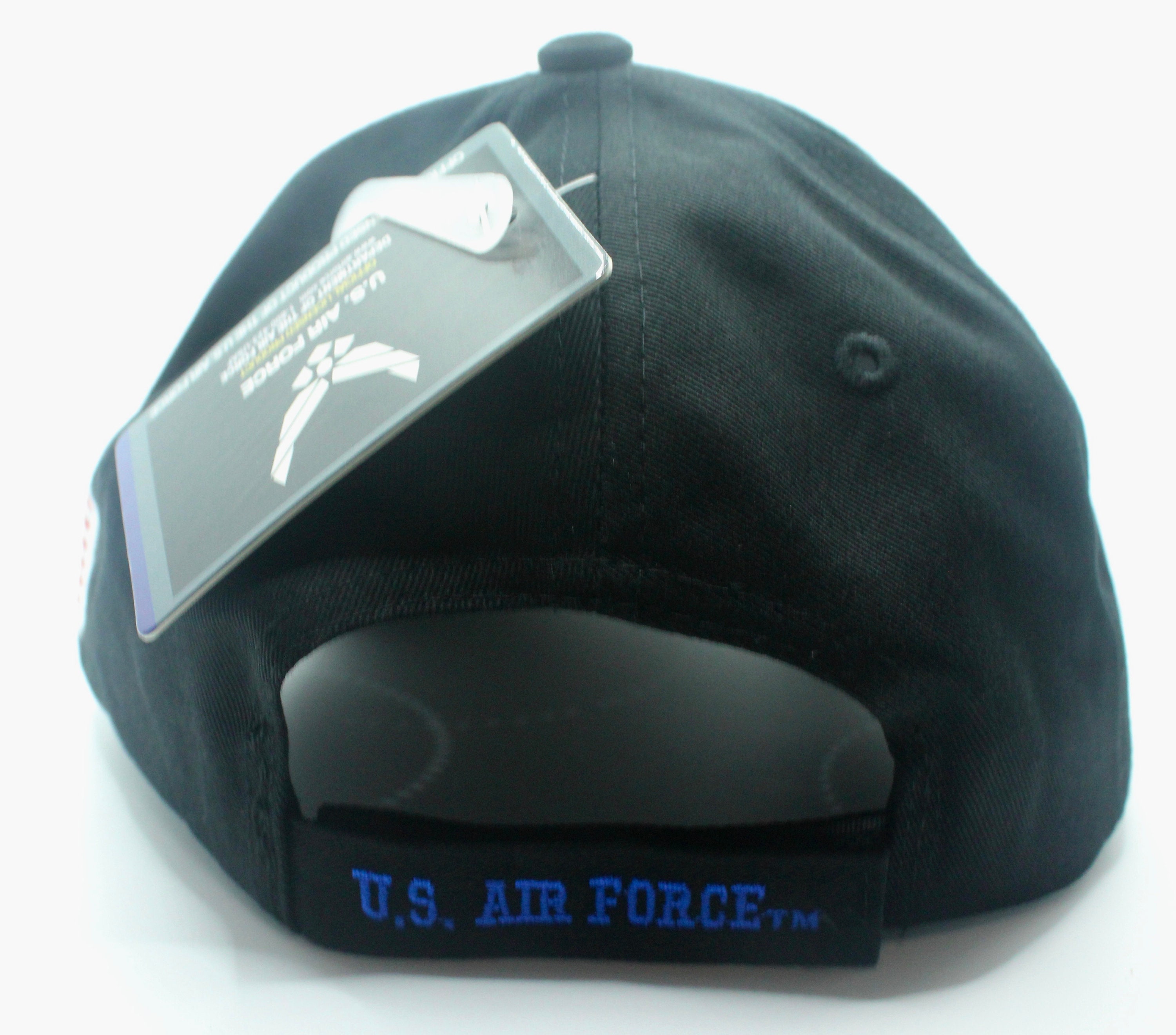 U.S Air Force Hat. Air Force Logo Cap. USAF American Flag Black Hat ...