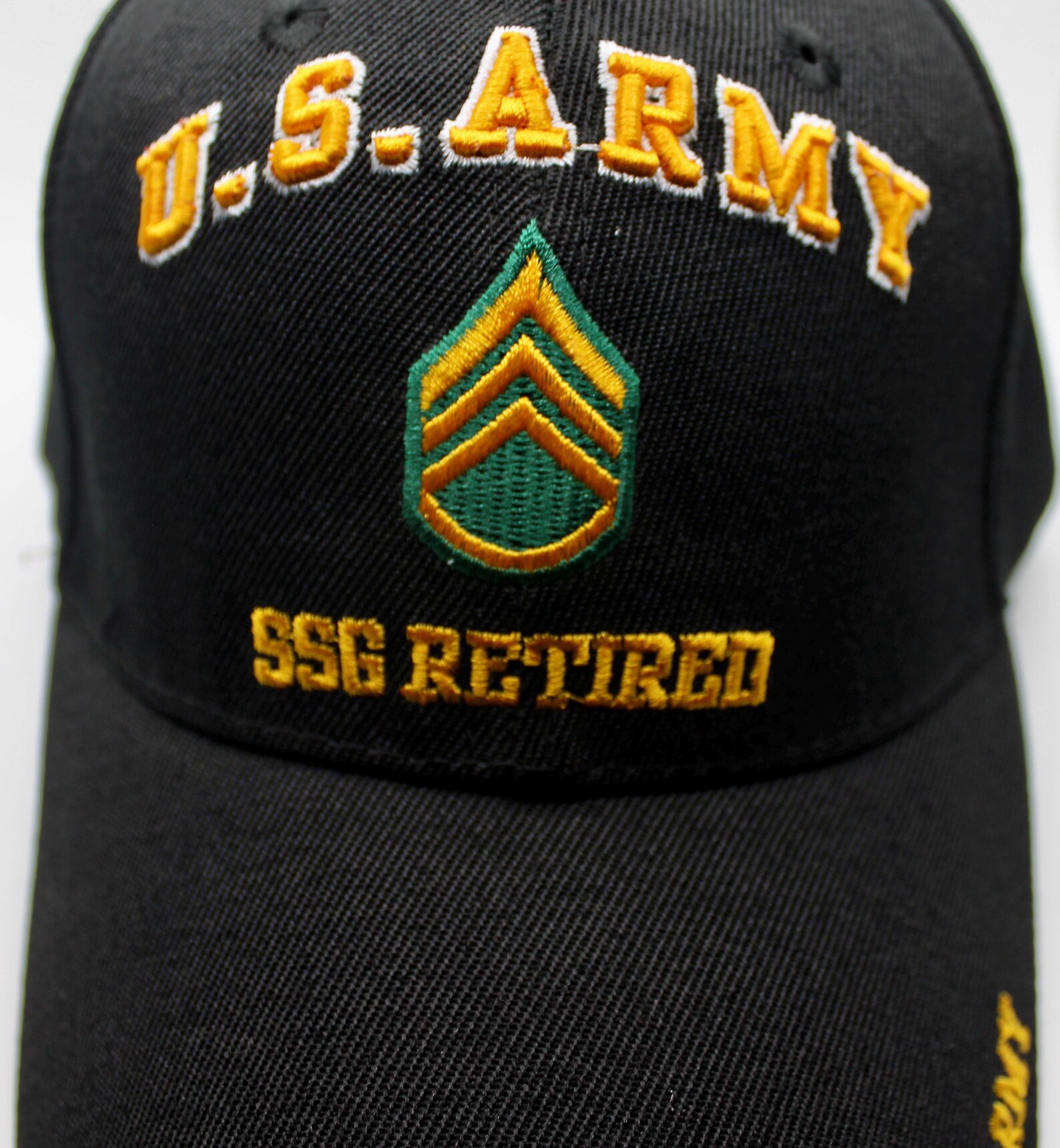 U.S Army SSG Retired Black Hat. Army Veteran Hat. Officially Licensed ...