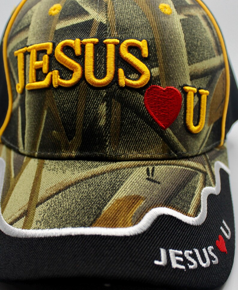 Jesus Loves You Hat. Jesus Christ Baseball Cap. Christian Camo Hat ...